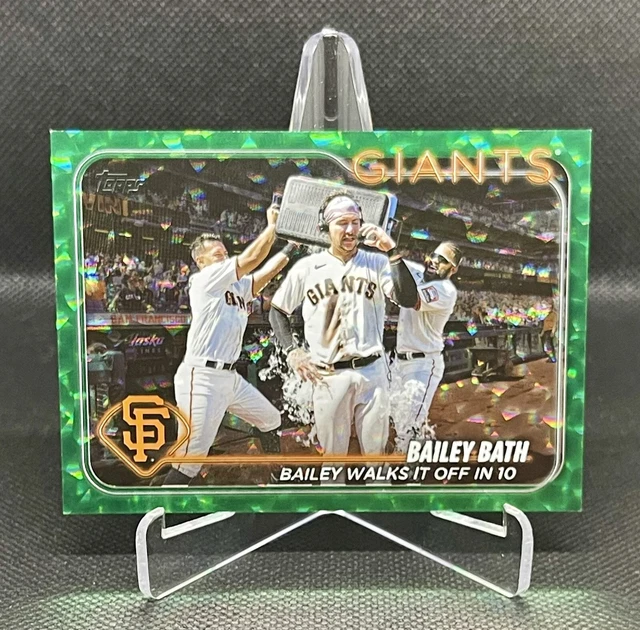 2024 TOPPS SERIES 2 Patrick Bailey #358 Bailey Bath feuille verte / 499 ...