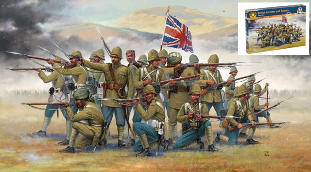 BRITISH INFANTRY / Sepoys (Colonial Wars) Plastique Kit 1:72 Model ...