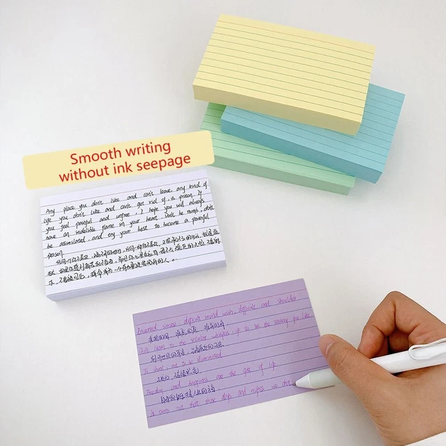 DIY INDEX CARDS Horizontal Line Learning Flashcards Creative Memo Pads ...