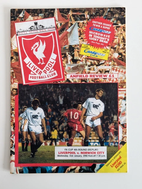 LIVERPOOL FC FOOTBALL Programmes, Anfield Review Vintage 1989/90 Bundle ...