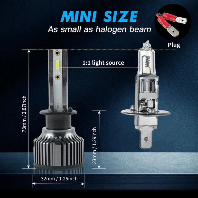 / H1 LED Headlight Beam Bulbs for Holden Colorado 2012–2019 6000K $46. ...