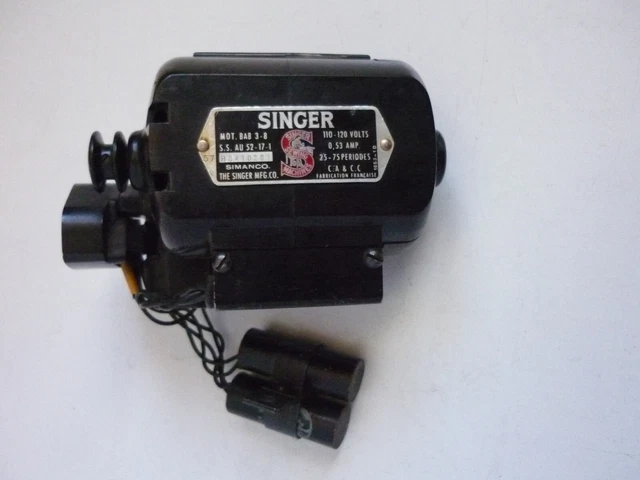 MOTEUR SIMANCO BAB3-8 Machine à coudre SINGER,ca 1955, fonctionne, port ...