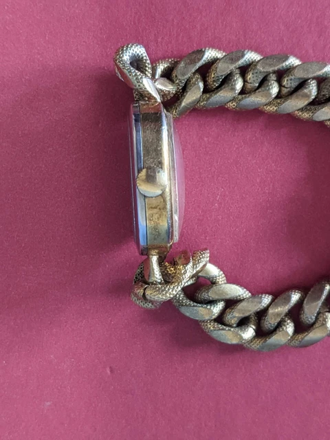 MONTRE-BRACELET VINTAGE SUISSE LANCO 17 bijoux plaqué or chaîne maillon ...