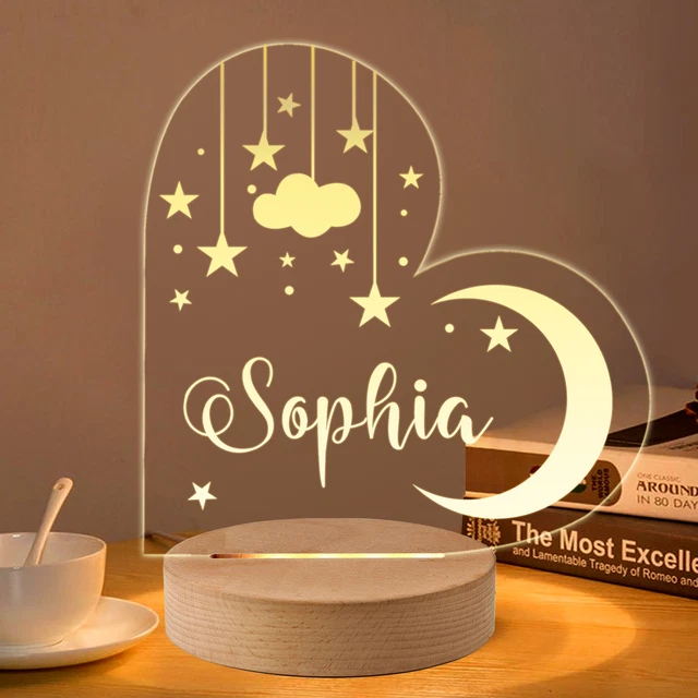PERSONALISED NAME NIGHT Light Children's Kids Baby LED Night Lamp ...