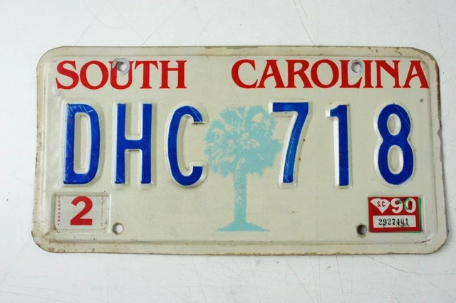 90S SOUTH CAROLINA USA License Plate Z-2313 £15.53 - PicClick UK