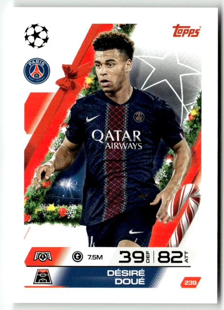 TOPPS MATCH ATTAX CL 2025-26 No. 239 Desire Doue Christmas Special EUR ...