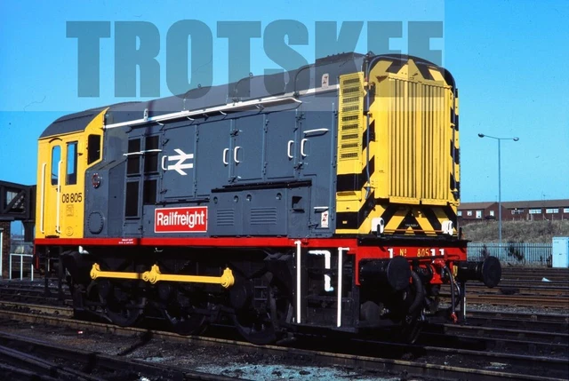 35MM SLIDE BR British Rail Diesel Loco Class 08 08805 Bolton 1986 ...