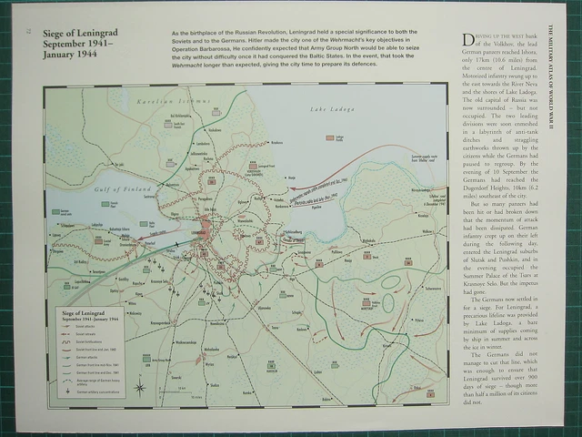 Map Of The Siege Of Leningrad