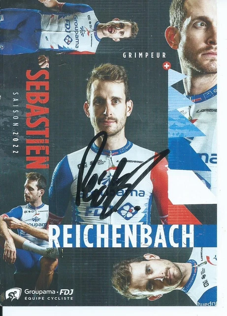 TOUR DE FRANCE CYCLISME autographe de SEBASTIAN REINCHENBACH team FDJ ...