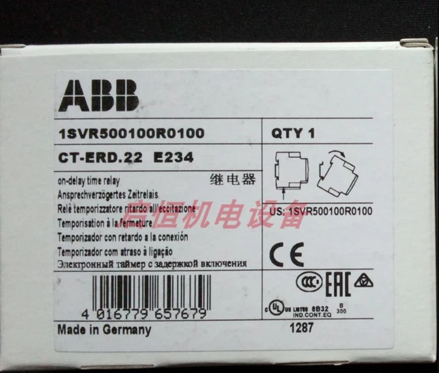 RELÉ DE TIEMPO ABB CT-ERD.22 E234 2c/o, 24-48VDC, 24-240VAC EUR 194,00 ...