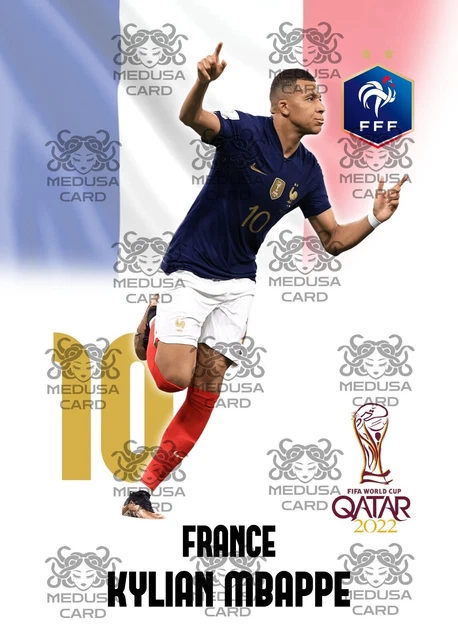KYLIAN MBAPPE #10, France. Qatar 2022. Custom Card Football £4.21 ...