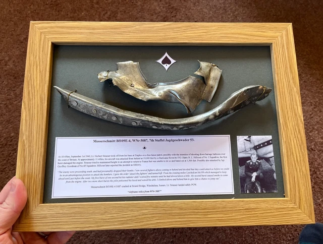 WW2 BATTLE OF Britain Messerschmitt Bf109E-4 relic display, WNr 5087, 7 ...