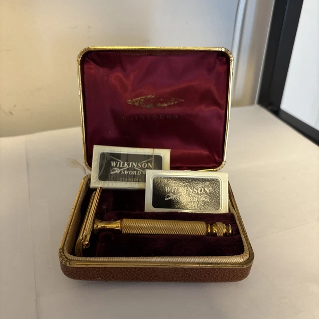 VINTAGE GILLETTE SAFETY Razor Gold Tone $40.00 - PicClick