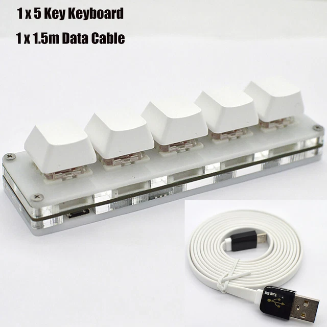 5 KEY GAMING Keyboard Programming Macro keypad Mechanical Keyboard W ...