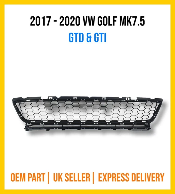 VOLKSWAGEN VW GOLF Mk7.5 Gtd Gti 2017 - 2020 Front Bumper Lower Middle ...