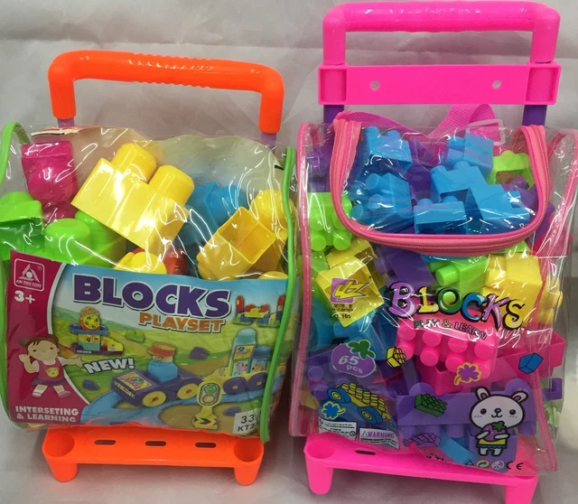CHILDREN--65-PCS-KID-EDUCATIONAL-PLASTIC-BUILDING-BLOCKS BRICKS TOY ...