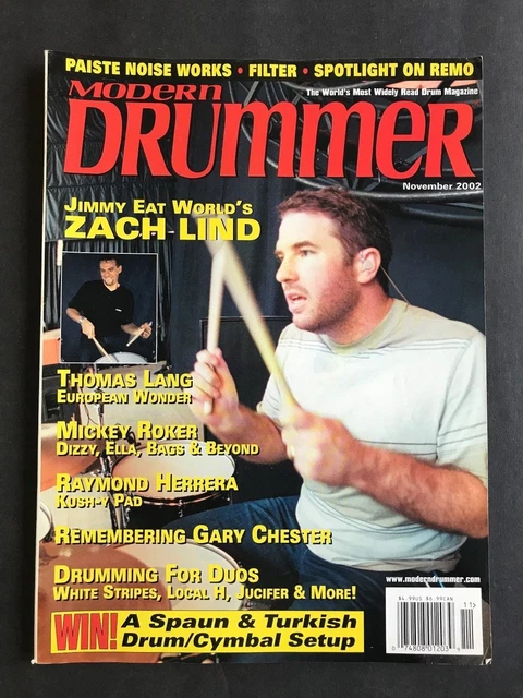 MODERN DRUMMER MAGAZINE November 2002 Jimmy Eat World's Zach Lind £12. ...