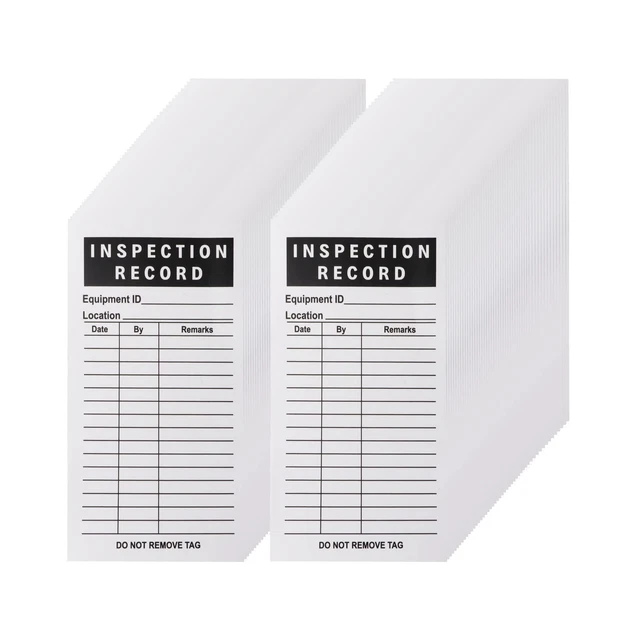 ADHESIVE INSPECTION RECORD Labels, Safety Inspection Tag for Accident ...