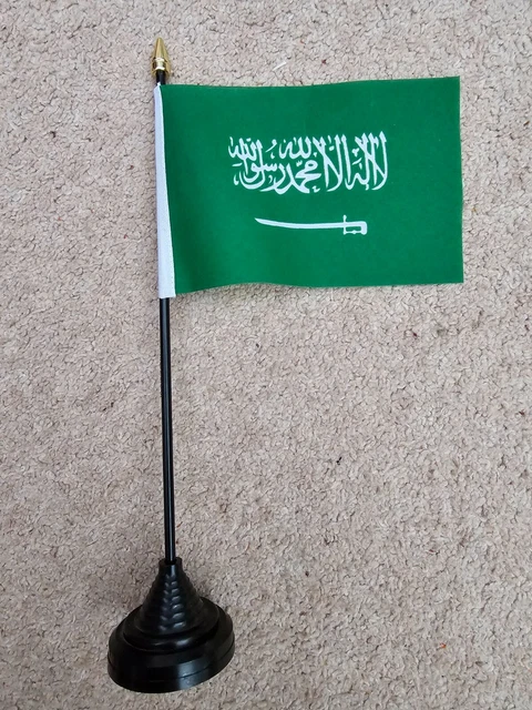 SAUDI ARABIA FLAG Display Souvenir Office Stand 15x10cm £0.59 - PicClick UK