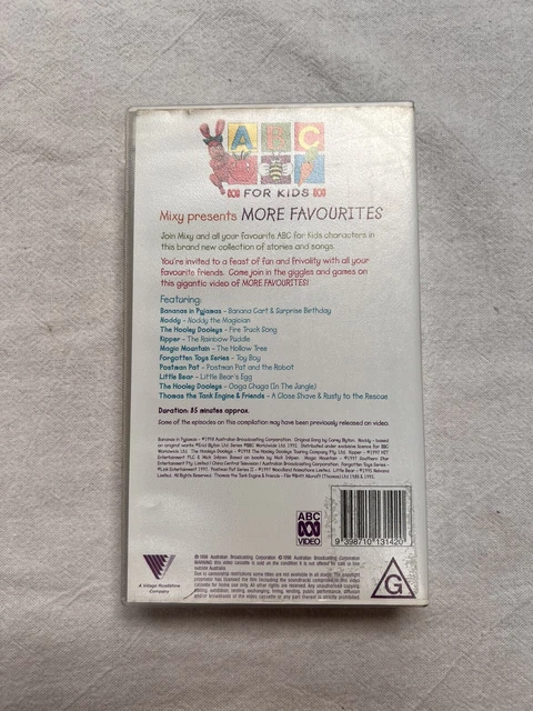 ABC FOR KIDS Mixy Presents More Favourites VHS Video $20.00 - PicClick AU