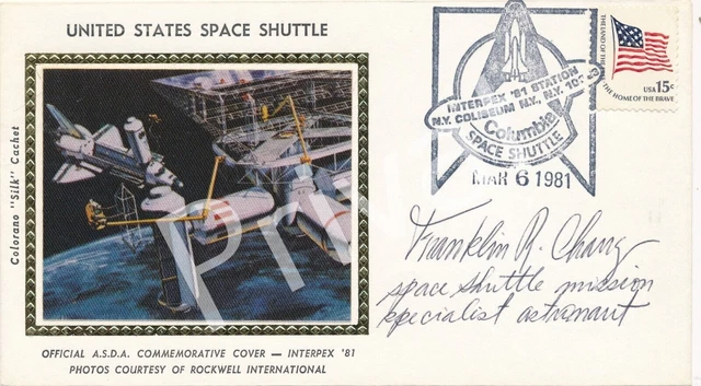 NASA AUTOGRAMM Franklin Ramón Chang-Díaz STS-61-C Spaceshuttle Columbia ...