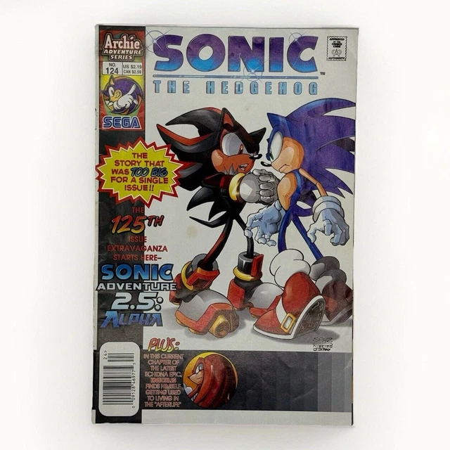 SONIC THE HEDGEHOG 124 Newsstand Sonic Adventure Shadow Comic Book ...