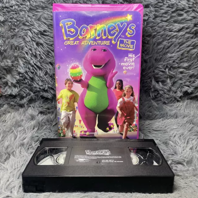 Barneys Great Adventure The Movie Vhs Tape 1998 Purple Clamshell Dinosaur Barney £1315