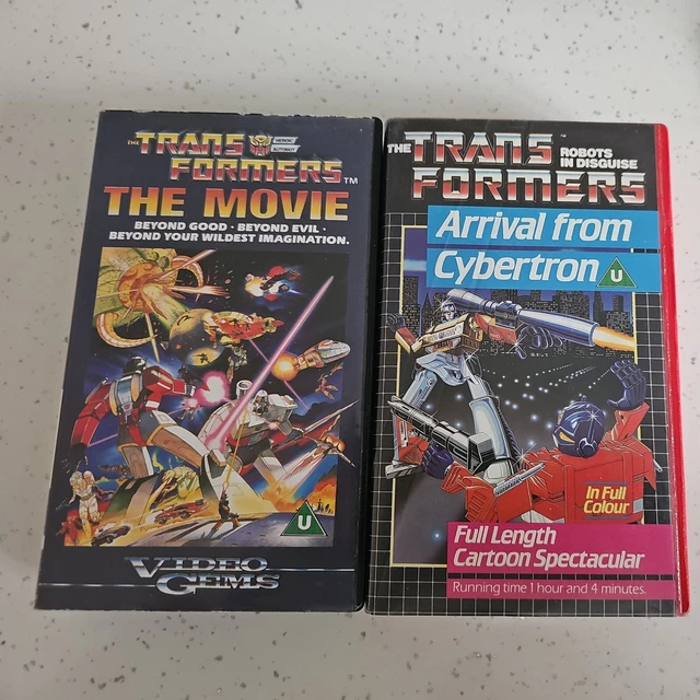 TRANSFORMERS - 2 x Mid 1980's VHS Cassettes - Arrival from Cybertron ...