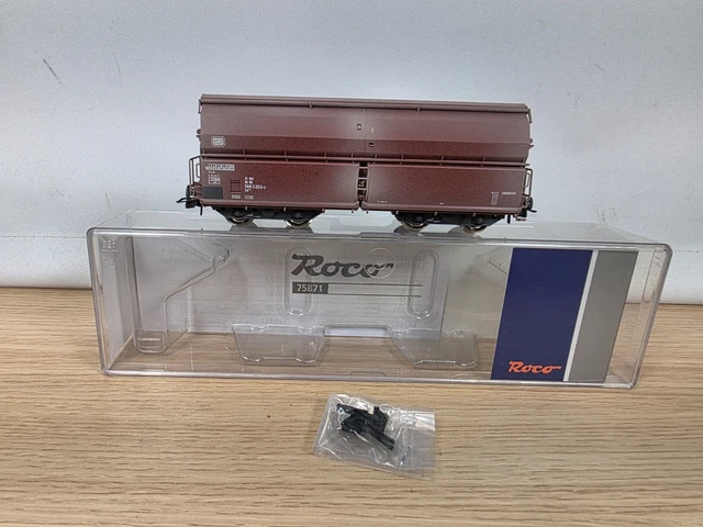 ROCO H0 75871-SCHWENKDACHWAGEN Bauart Tal der DB -per Hand gealtert - OVP EUR 33,00 - PicClick DE
