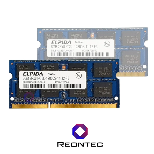 8GB LAPTOP RAM Elpida PC3L - 12800S DDR3L EBJ81UG8EFU0-GN-F 2Rx8 £24.48 ...