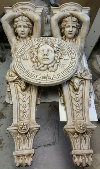 3 X BAS RELIEF Greek Karyatid Stucco Gips Sculptures Greek Greece £857. ...