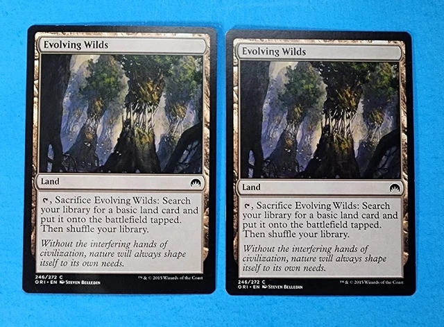 2 X CARTE terre sacrifice de rassemblement magique Evolving Wilds Magic Origins 2015 Mtg 246 EUR ...