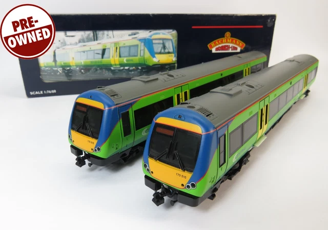 OO GAUGE BACHMANN 32-451 Class 170 Turbostar 2 Car DMU Central Trains ...