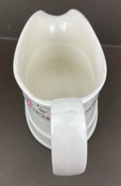 STEELITE INTERNATIONAL ENGLAND White Floral Gravy Boat Ceramic Pottery ...