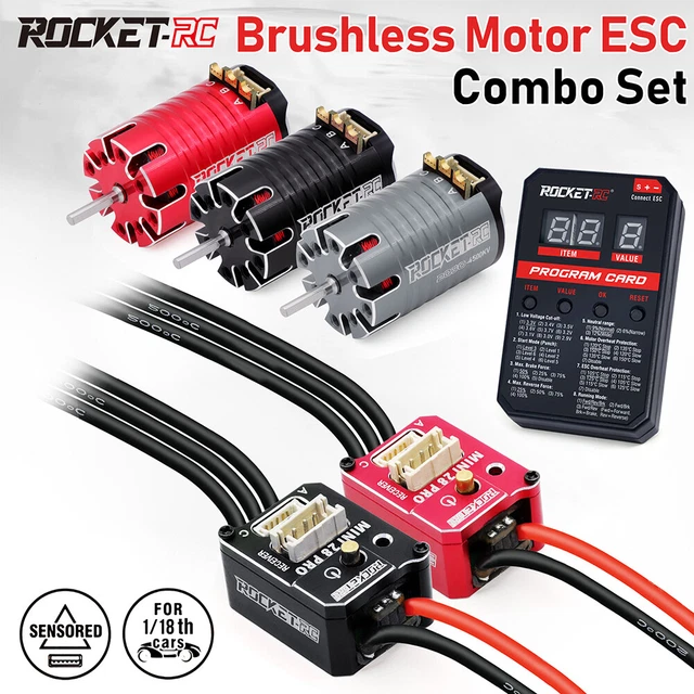 ROCKET-RC MINI 28 Pro 2S 30A Brushless ESC BEC 3A 6V/7.4V for 1/28 1/27 ...
