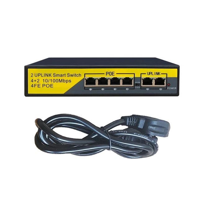 4 CH POE Port Ethernet Network Switch HUB for IP Cameras Power Over ...