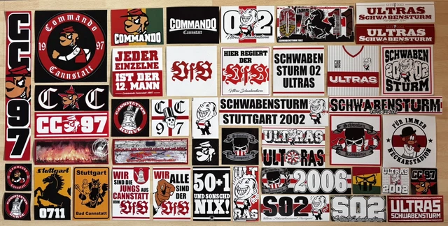 45 AUFKLEBER ULTRAS VfB Stuttgart Cannstatter Kurve Sticker Mix EUR 13 ...