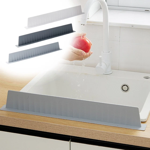 KITCHEN SINK SPLASH Guard Prevent Water Mess with Reusable Silicone ...