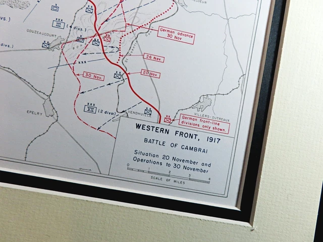 WW1 MILITARY MAP Western Front Ypres Battle of Passchendaele Frontline ...