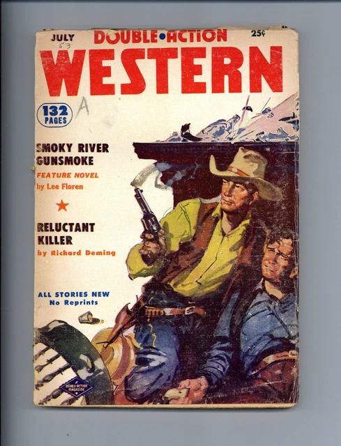 DOUBLE-ACTION WESTERN MAGAZINE Pulp Jul 1953 Vol. 20 #6 VG £64.03 ...