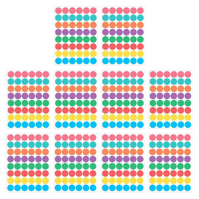 10 SHEETS LABELING Supply Adhesive Dot Labels Sticker Round £4.95 ...