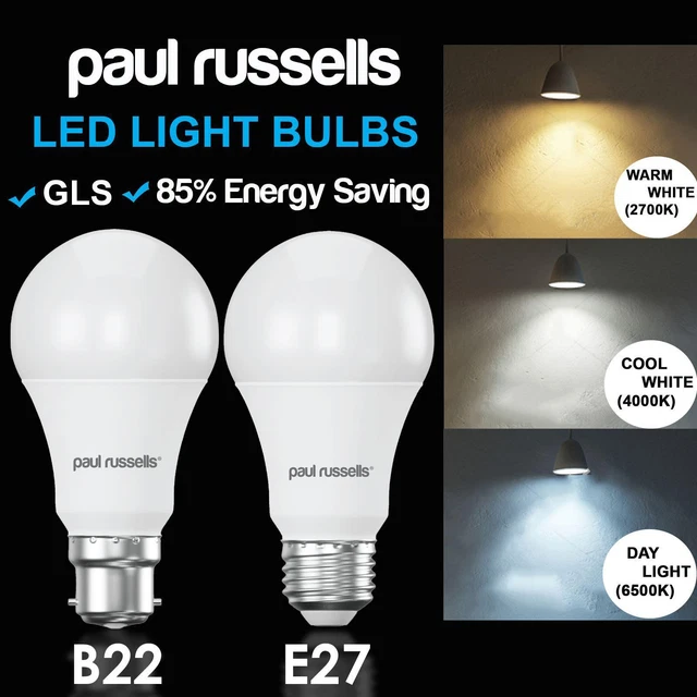 5W 7W 12W 15W LED Light Bulbs B22 BC E27 ES GLS Globe Bulb WARM/COOL ...