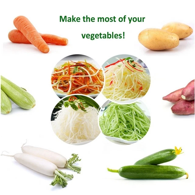 1 PC SPIRAL Funnel Vegetable Grater ABS Stainless Steel Carrot ...