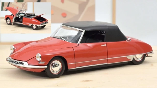 MODEL CAR SCALE 1:18 Norev Citroen DS 19 Cabriolet Red diecast vehicles ...
