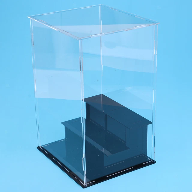 3 STEPS ACRYLIC Display Case Show Box for Doll Action Figures - 6x6x10 ...