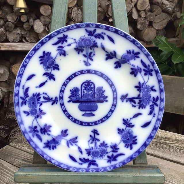 EARLY PRE PATTERN Register Minton Blue Delft Dinner Plate 10” Mark 1912 ...