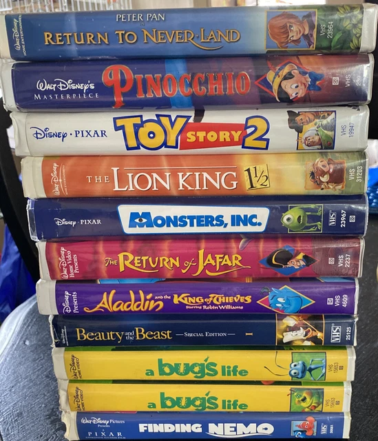 WALT DISNEY PIXAR VHS Clamshell Home Video Misc Animation Lot 11 EUR 13 ...