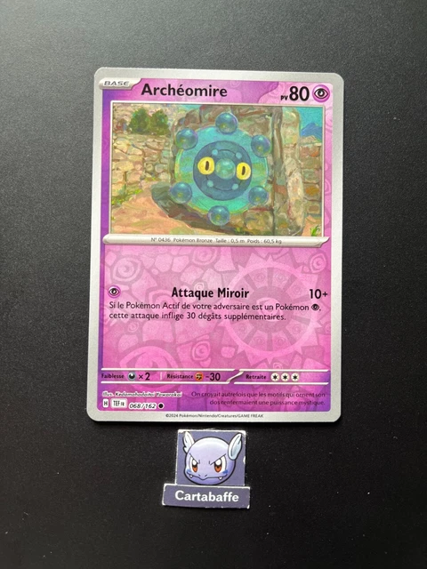 CARTE POKÉMON ARCHÉOMIRE 068/162 Reverse EV5 TEF Forces Temporelles ...