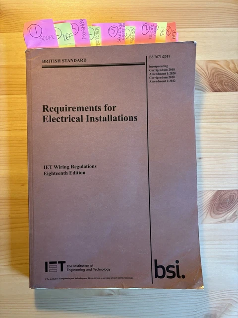 IET WIRING REGULATIONS 18th Edition: BS 7671:2018+A2:2022 (Exam