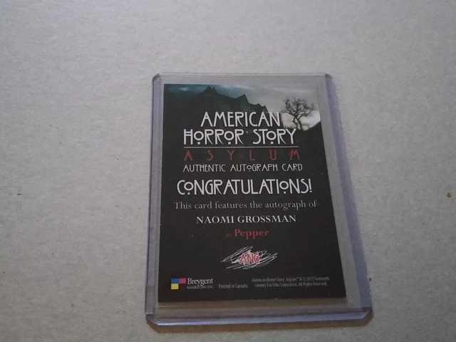 AMERICAN HORROR STORY Asylum Naomi Grossman Pepper ANG autograph card ...